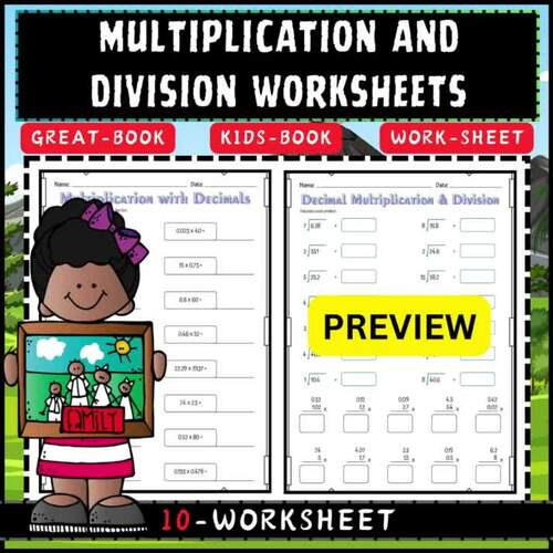 multiplication and division worksheets for kids by Lib Anatomy school