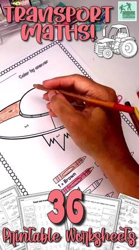 Kindergarten numeracy centers and morning work transport themed maths ...