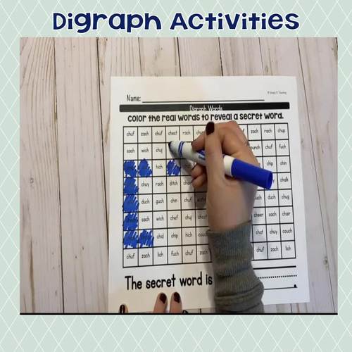 Activities for Teaching Digraphs by Simply B Teaching | TPT