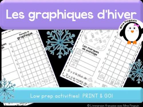 Winter Graphing BUNDLE {FRENCH} by L'immersion francaise avec Mme Pingouin