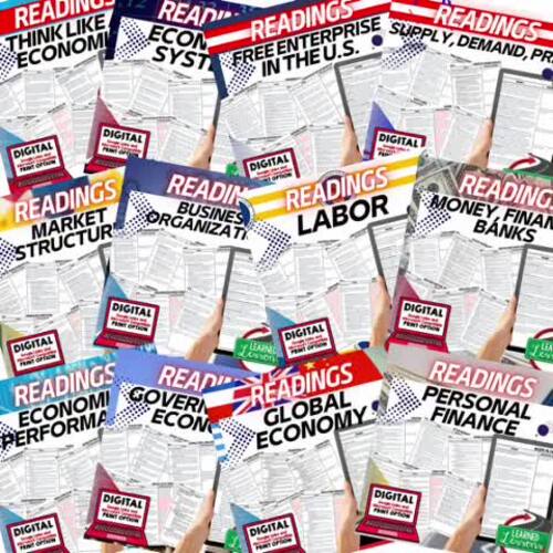 Government & The Economy DBQ Reading Comprehension Passages & Questions