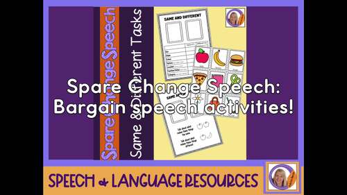 Spare Change Speech: Same & Different tasks by Katrina Bevan | TPT