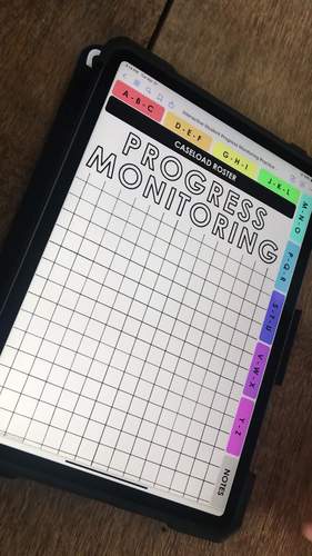 Progress Monitoring Interactive Data Collection Sheets | for Good Notes