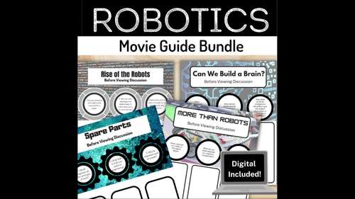 Robotics Movie Guides and Activities for Middle School and Robotics Sub ...