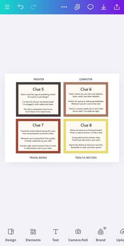 Library Scavenger Hunt Clues (Editable Canva Template & Printable PDF)