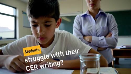 CER Writing Prompts. Digital science activity. Scaffolding & sentence ...