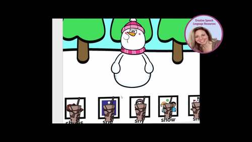 Feed the Snowman: Initial /SH/ Articulation – 20 Words Interactive Speech
