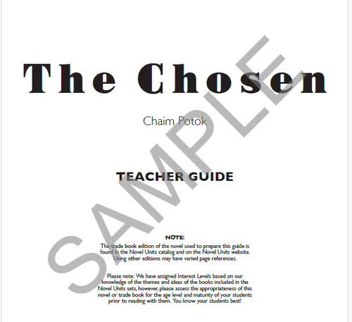 The Chosen Novel Units® Teacher Guide Novel Study | TPT