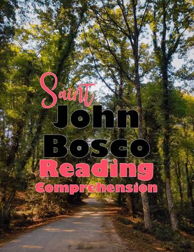 Saint Father John Bosco BUNDLE Reading Comprehension, Word Search ...