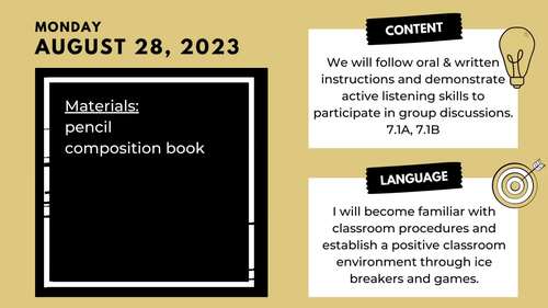 Daily Agenda Slide | Objectives by Lindsay K De Leon | TPT