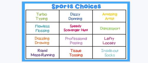 Class Olympics Games for Distance Learning Morning Meeting (Google Slide)
