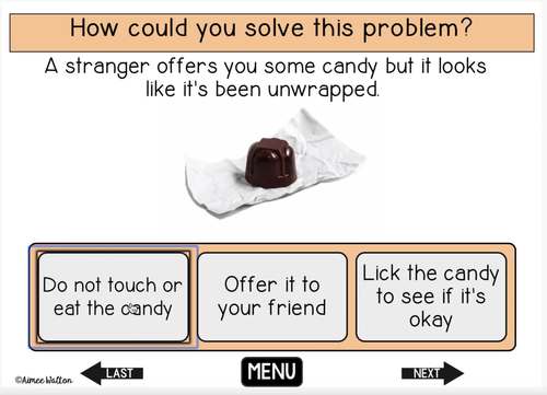 Halloween Problem Solving Speech Therapy Boom Cards™ by Aimee Walton