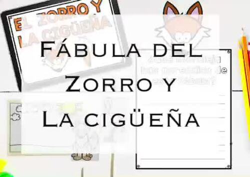 Fábula El zorro y la cigüeña | Fable The Fox and the Stork in Spanish