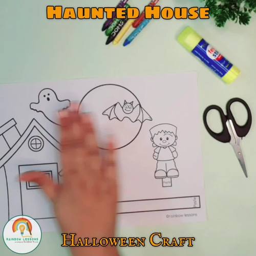 Haunted House Craft | Halloween Craftivity | Halloween Activities ...