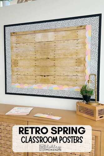 Retro Spring Classroom Posters - Editable! by Ashley McKenzie | TPT