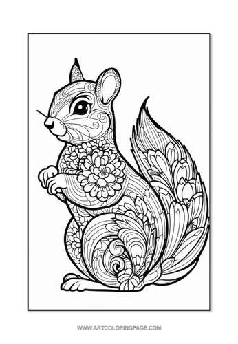 Stash Creativity: Squirrel Mandala Coloring Pages Vol. 3 (100-Page ...