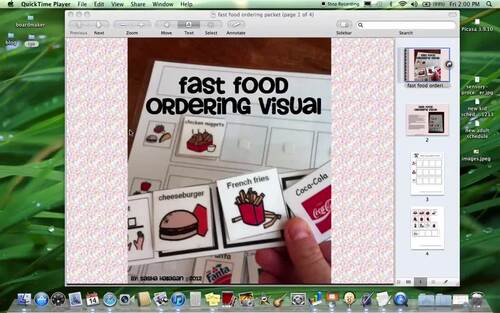 Fast Food Ordering Communication Board by The Autism Helper | TPT