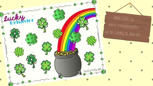 Positive Classroom Management Behavior Chart - Shamrock/Pot of Gold