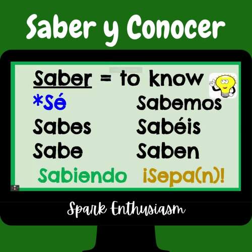 Saber vs Conocer Spanish Warm Ups and Digital Activities | TPT