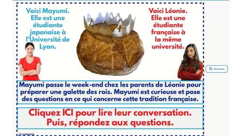 La Galette des Rois French Culture Reading Comprehension Activity Boom ...