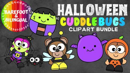 Cute Halloween Clipart Bundle - Cuddlebugs Collection | TPT