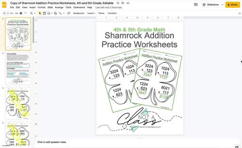 Shamrock Addition Practice Worksheets, St. Patrick's Day Math ...