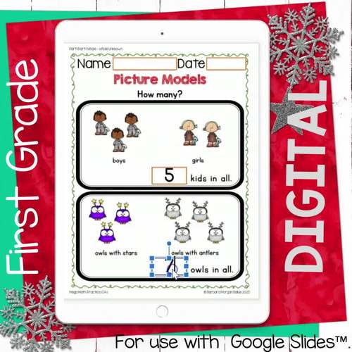 Digital Math Christmas Problem Solving Google Slides™ Pt-Pt-Whole Whole ...