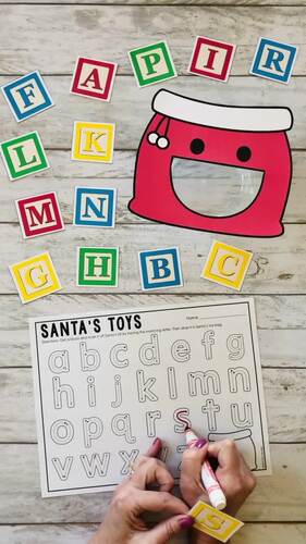 Christmas Matching Uppercase and Lowercase Letters - Feed Me Activities