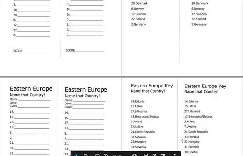 Europe Geography and Europe Map Quizzes by Geography and Math Made Easy