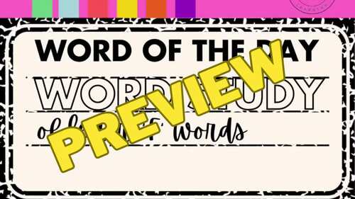 6th Grade ELA Warm Ups- Vocabulary Activities | Letter F Word| Bell Ringers