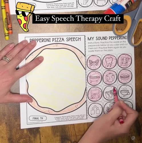 One Page Speech Therapy Craft Bundle 1 Articulation and Language Targets