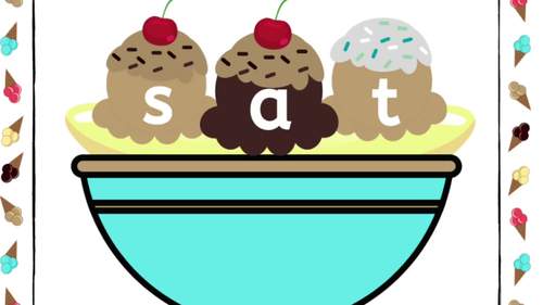 CVC Ice Cream Sundae Activity by Print and Homeschool | TPT