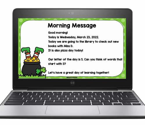 March Morning Meeting Slides | Interactive Virtual Classroom Calendar ...