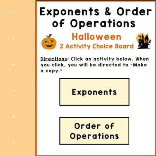 Exponents & Order of Operations ⭐ HALLOWEEN ⭐ Math Mystery Digital ...