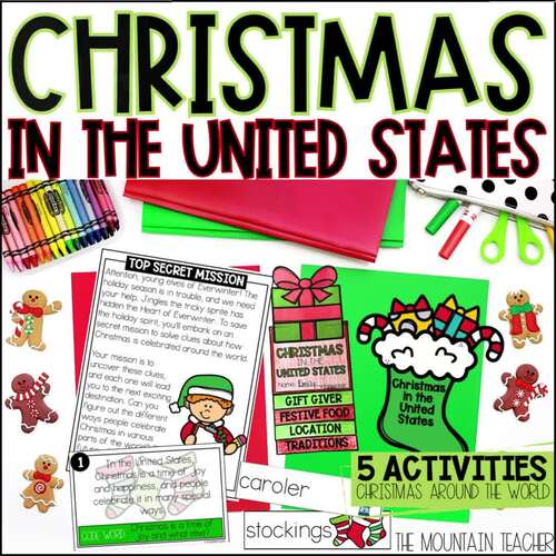 Christmas in the United States Reading Comprehension Scavenger Hunt ...