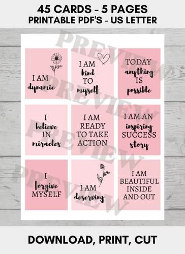 Positive Affirmation Cards | Words of Encouragement Cards by Jill E ...