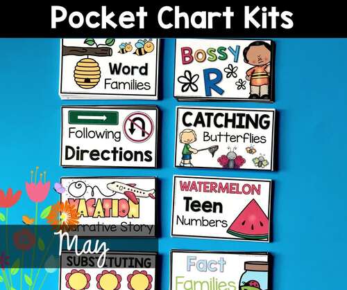 May Task Cards for Kindergarten and First Grade - Phonics Math Spring ...