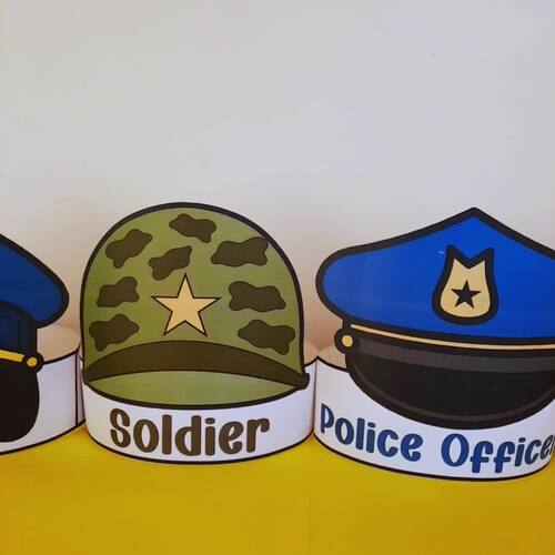 Community Helpers Hats Craft, Labor Day Crowns Activities, Career Day Hat