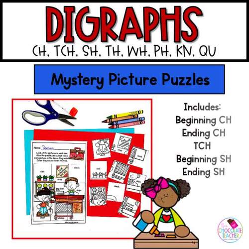Consonant Digraphs - Phonics Worksheets - No Prep - Puzzles | TpT