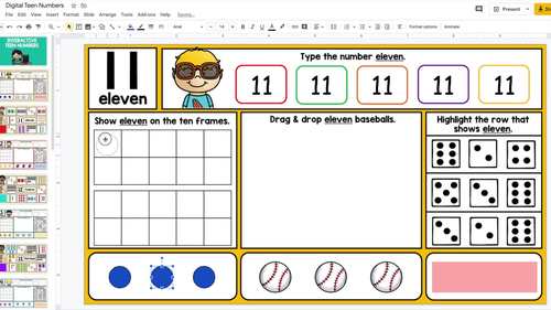 Teen Numbers | Interactive Activities for Google Slides by K is for ...