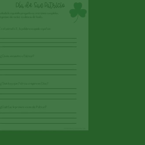 Día de San Patricio Comprensión de lectura by Bilingual Teaching Made Easy