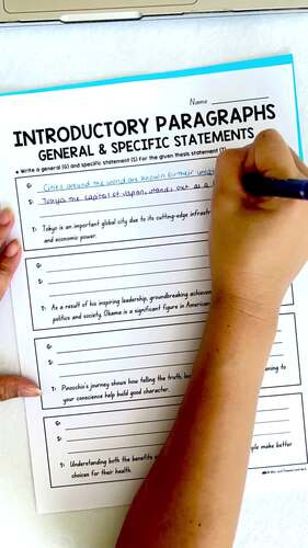 Introduction & Conclusion Paragraph GST Practice Writing Worksheets ...