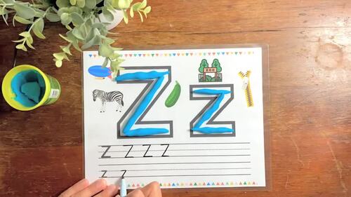 Alphabet Playdough Mats for Preschool and Kindergarten with Handwriting ...