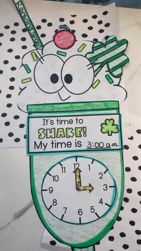 Telling Time St Patricks Day Clock Math Craft by The Teaching Diva Corner