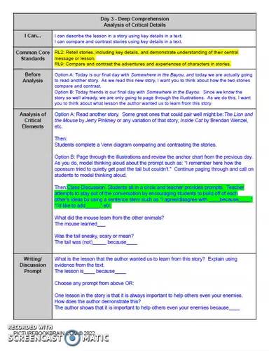 Somewhere in the Bayou by Jarrett Pumphrey Lesson Plan and Activities