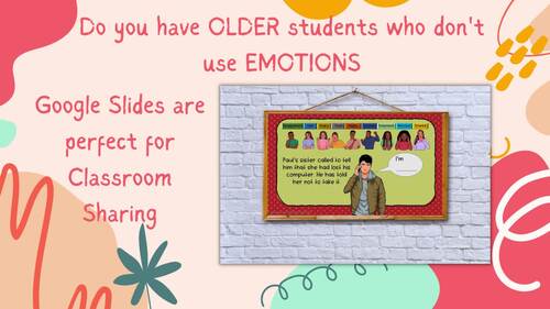 Understanding Emotions GOOGLE SLIDES, BOOM Cards, Emotions Worksheet