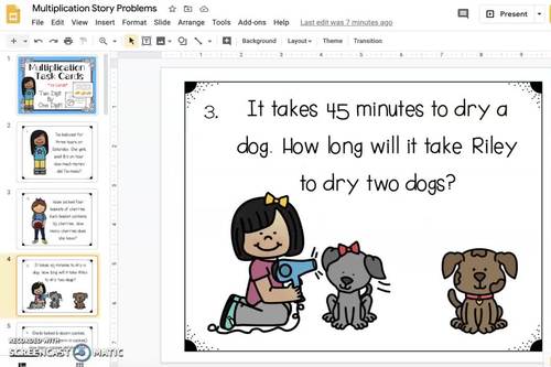 Multiplication Word Problems - Task Cards - 2 Digit x 1 Digit | TPT