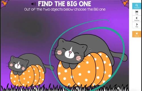 Big and Small Opposites digital cards | Halloween by Smart Land Printables