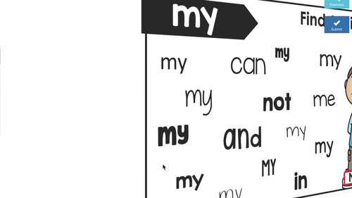 Preprimer Sight Words Activities with Boom Cards Set 2 | Distance Learning