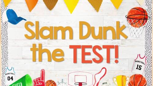 March Madness Testing Motivational Bulletin Board & Door Decor Test Prep